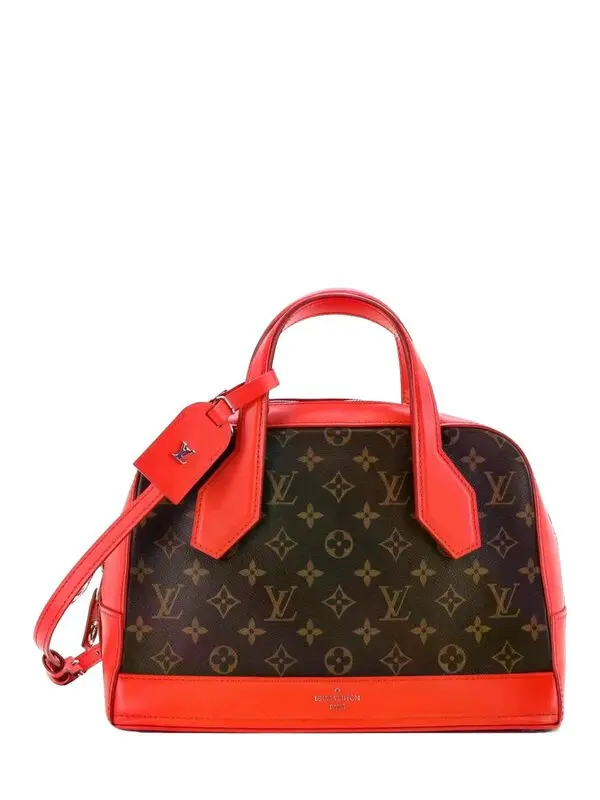 LOUIS VUITTON Dora Handbag Monogram Canvas And Calfskin Pm Satchel - Brown