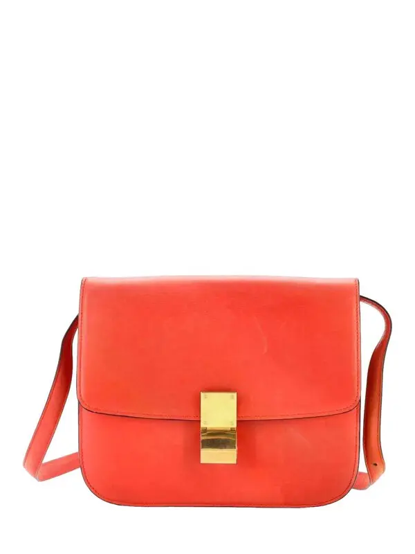Celine Classic Box Medium Crossbody Bag - Red