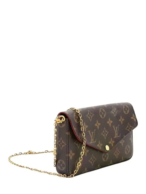 LOUIS VUITTON Felicie Pochette Monogram Canvas - Brown