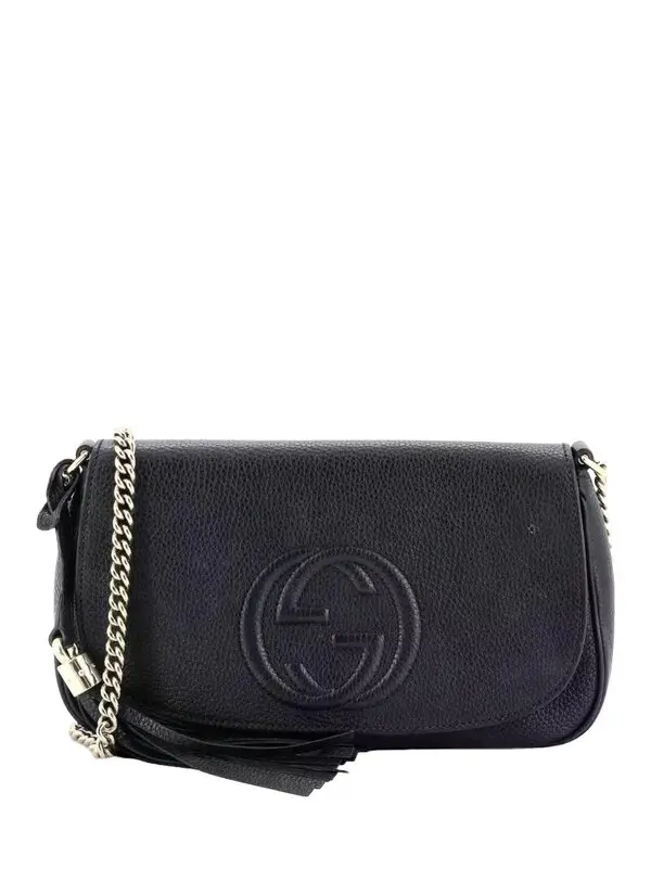 Gucci Soho Chain Leather Medium Crossbody Bag - Black