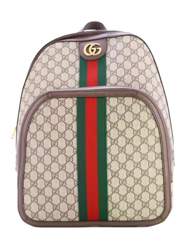 Gucci Ophidia Gg Coated Canvas Medium Backpack - Brown