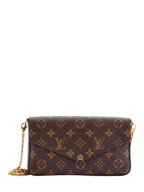 LOUIS VUITTON Felicie Pochette Monogram Canvas - Brown