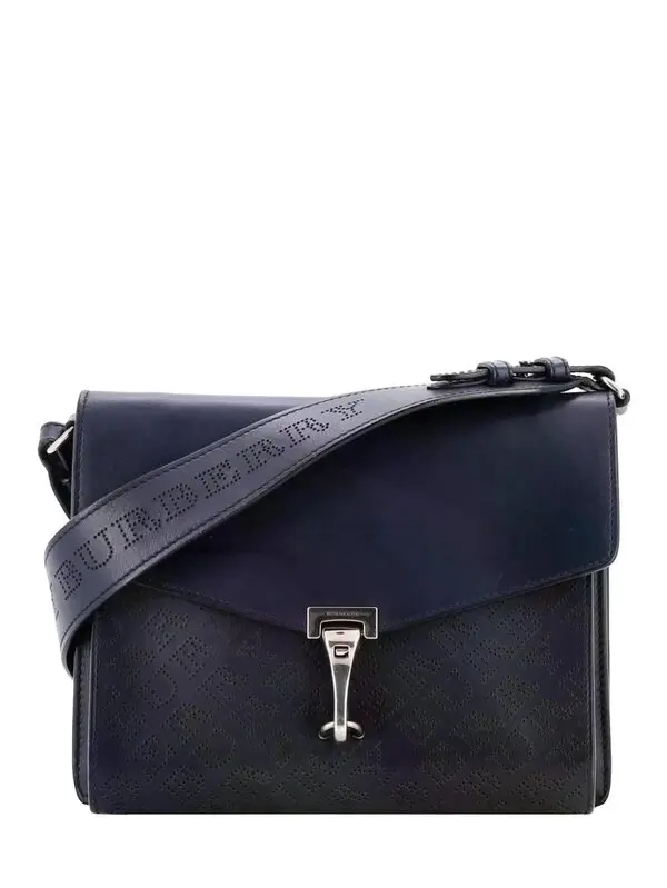Burberry Macken Leather Crossbody Bag Small - Blue