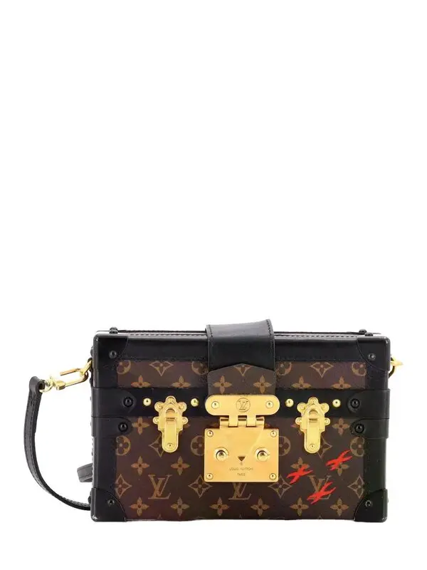 LOUIS VUITTON Petite Malle Monogram Clutch - Black