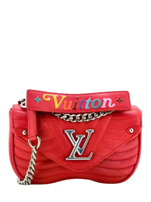 LOUIS VUITTON New Wave Chain Bag Pm Quilted Leather Shoulder Bag - Red