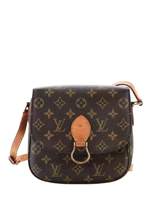 LOUIS VUITTON Saint Cloud Handbag Monogram Canvas Pm - Brown