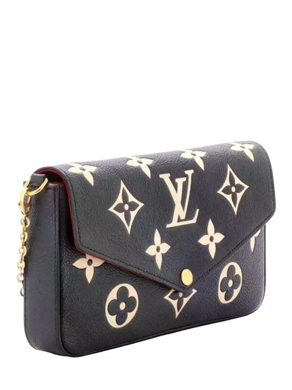 LOUIS VUITTON Felicie Pochette Bicolor Monogram Empreinte Giant - Black