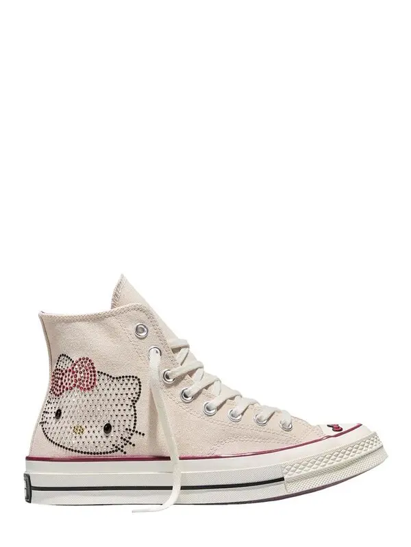 CONVERSE Hello Kitty X Swarovski X Chuck Taylor 70 High Top Sneakers - Tan