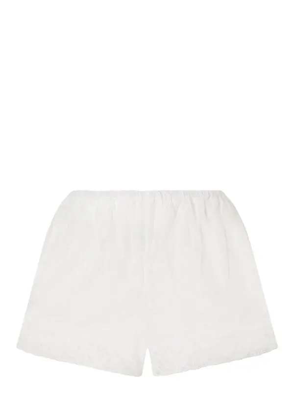 ERES Floralie Embroidered Cotton-blend Shorts - White