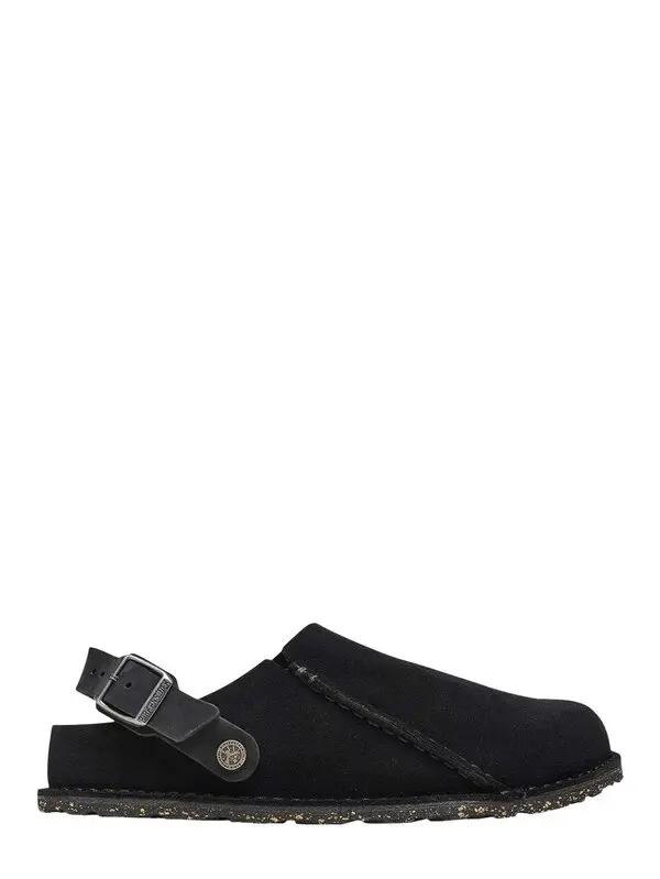 BIRKENSTOCK Lutry Suede Sandal - Black