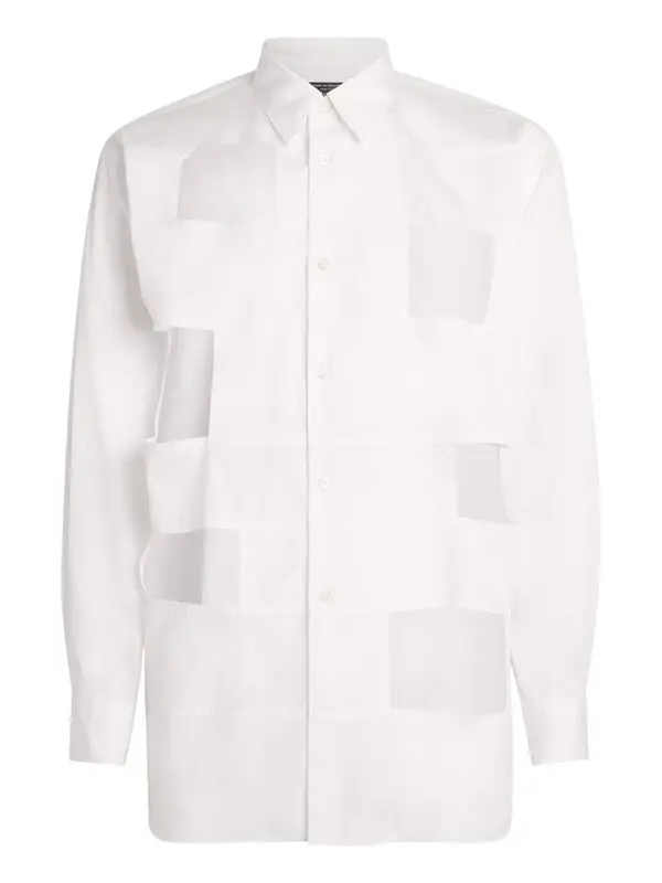 Comme Des Garçons Cotton Cut-out Shirt - White
