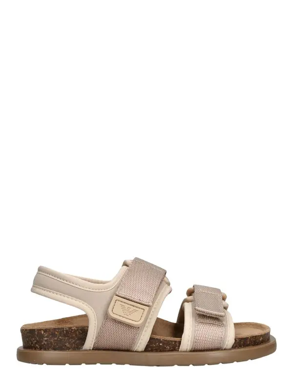 Giorgio Armani Logo Strap Sandals - Beige