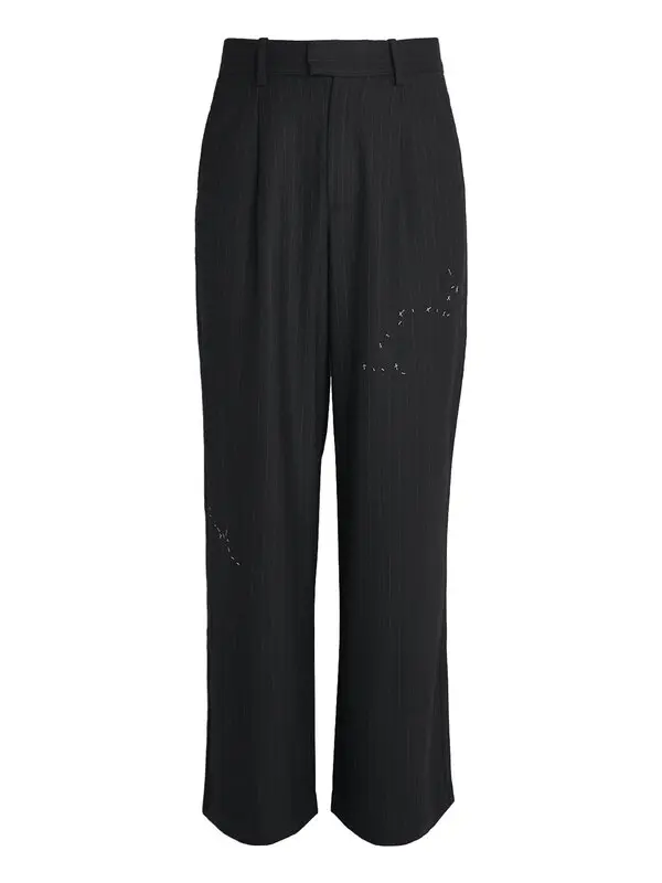 DOMREBEL Pinstripe Backstage Trousers - Black