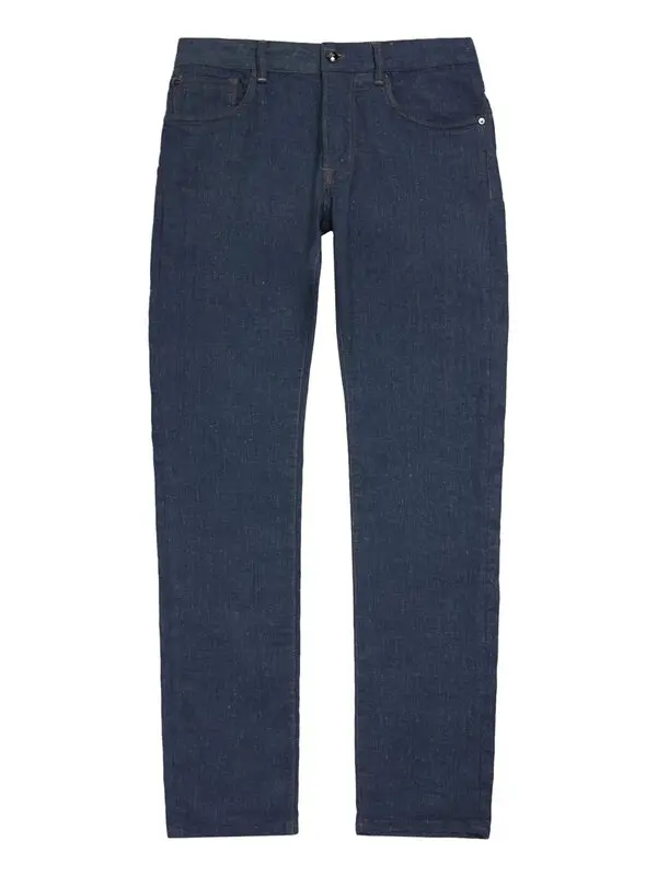 Pal Zileri Cotton-linen Straight Leg Jeans - Blue