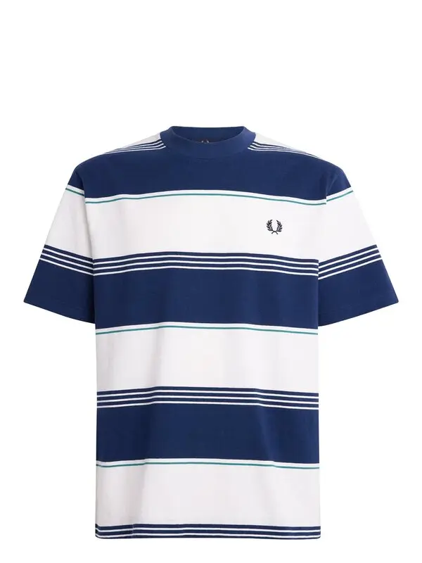 Fred Perry Cotton Stripe T-shirt - Blue