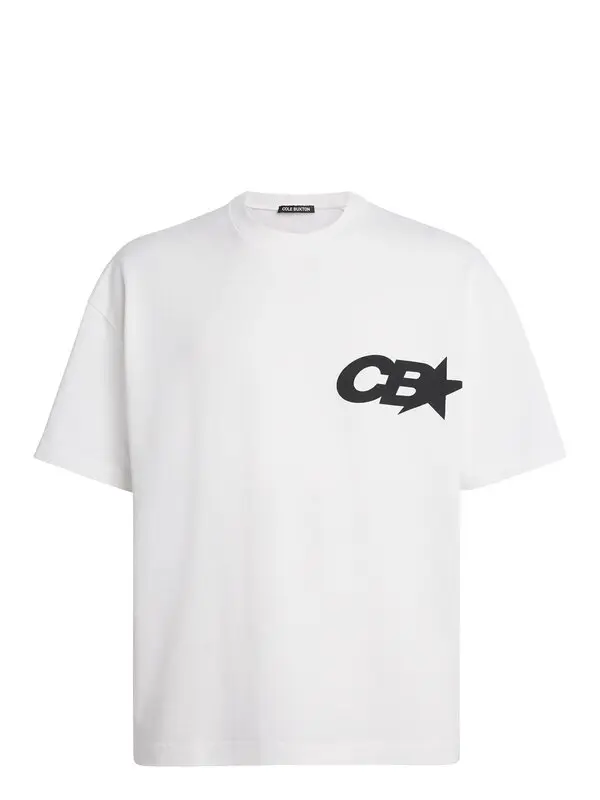COLE BUXTON Cotton Star Racing T-shirt - White