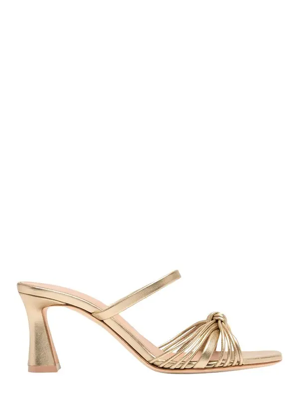 MALONE SOULIERS Metallic Leather Lucinda 70 Sandals - Gold