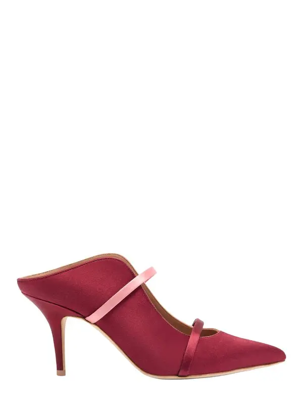 MALONE SOULIERS Maureen 70 Heeled Mules - Burgundy
