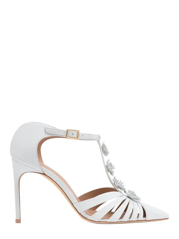 MALONE SOULIERS Leather Jennifer Mule Sandals - White