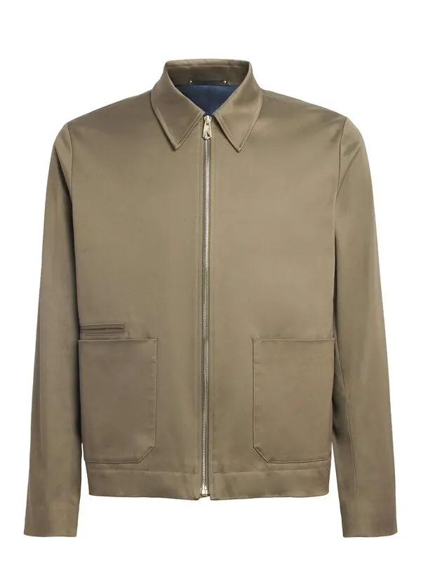 Paul Smith Cotton-blend Bomber Jacket - Grey