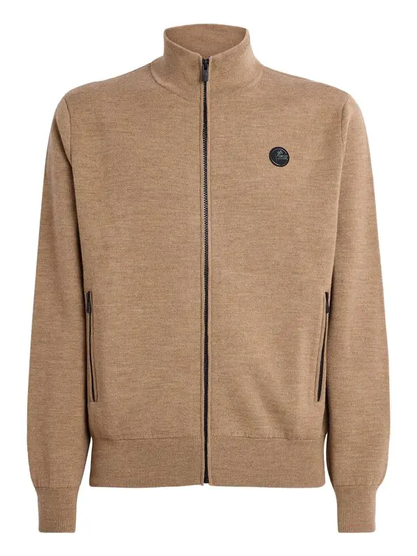 Fusalp Mayeul Wool-blend Zip-up Sweater - Beige
