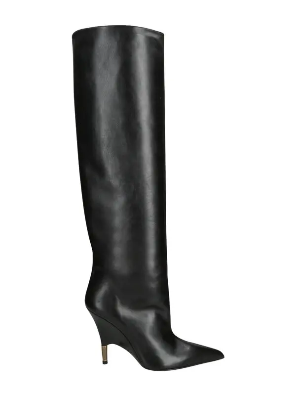 Khaite Leather Bella Knee-high Boots 100 - Black