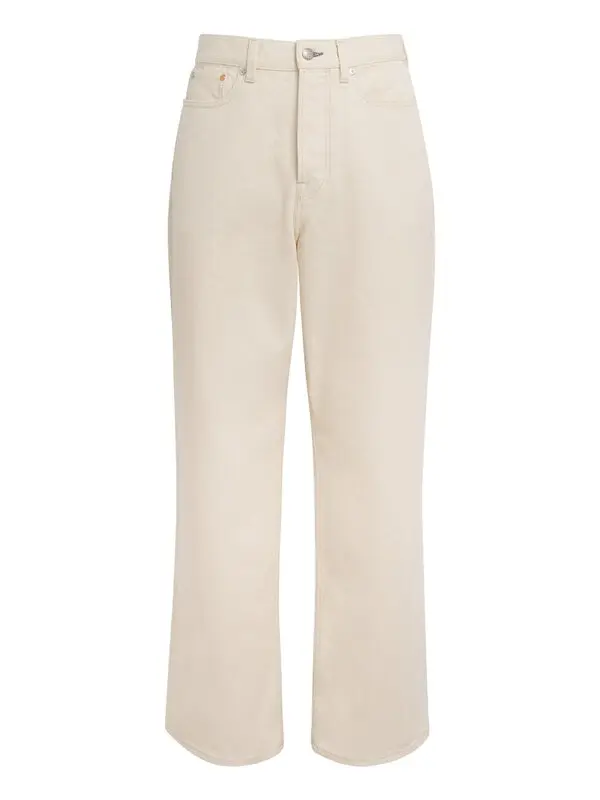 Paul Smith Embroidered Wide-leg Jeans - Ivory