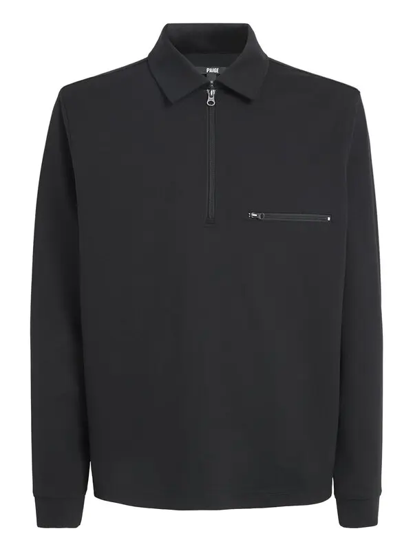 Paige Grapello Quarter-zip Sweater - Black