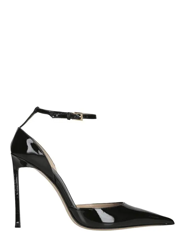 TOM FORD Patent Vertigo Heeled Sandals 105 - Black