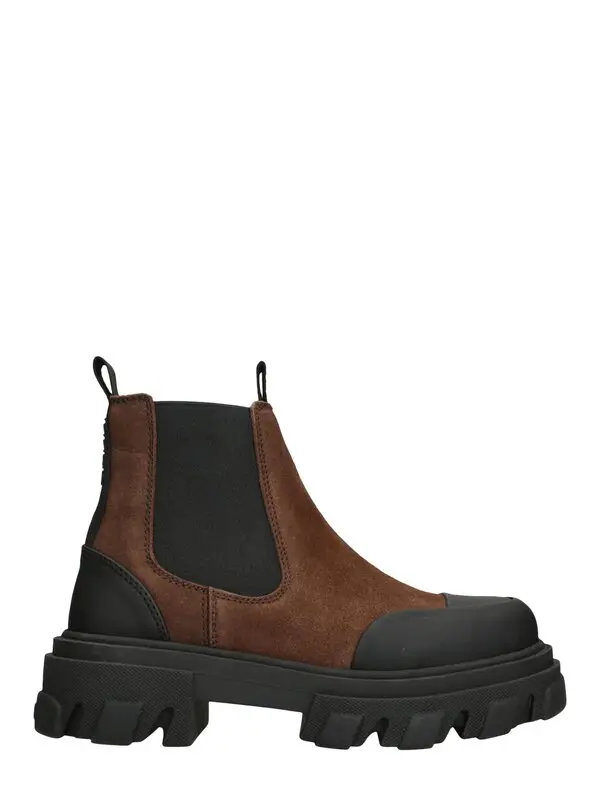 GANNI Low Chelsea Boots - Brown