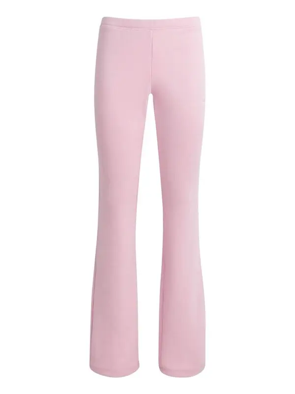 SKIMS Cotton-blend Fleece Slim Lounge Pants - Pink