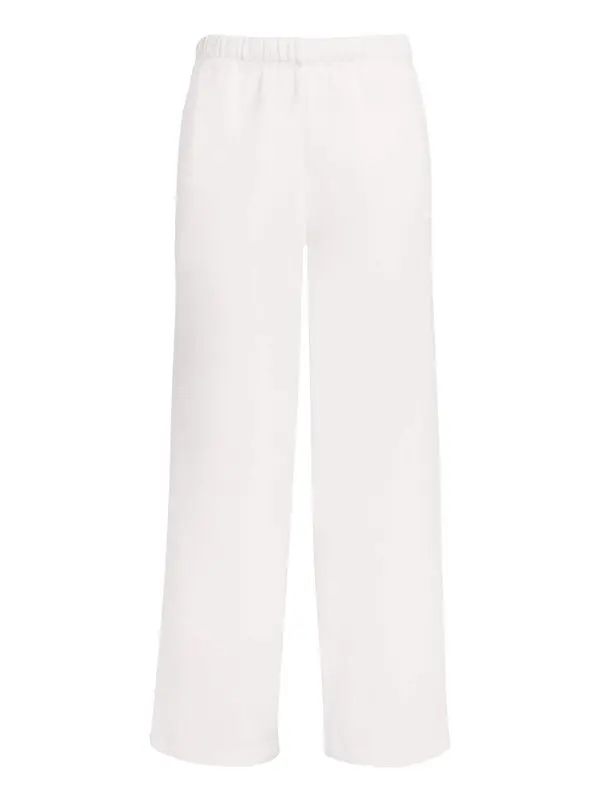 SKIMS Cotton-blend Fleece Straight Sweatpants - White