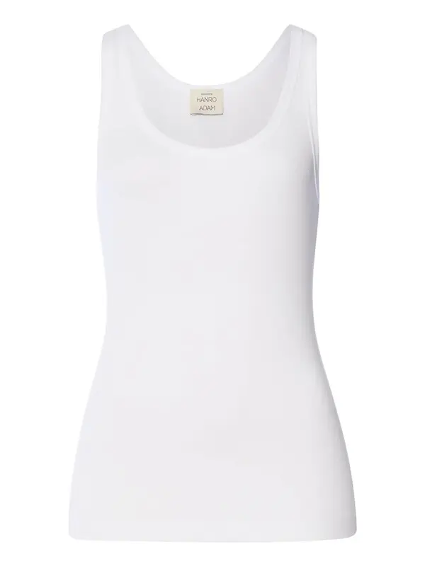 Hanro X Charlotte Adam Stretch-cotton Tank Top - White