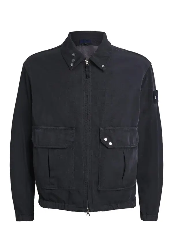 Stone Island Oxford Coach Jacket - Navy