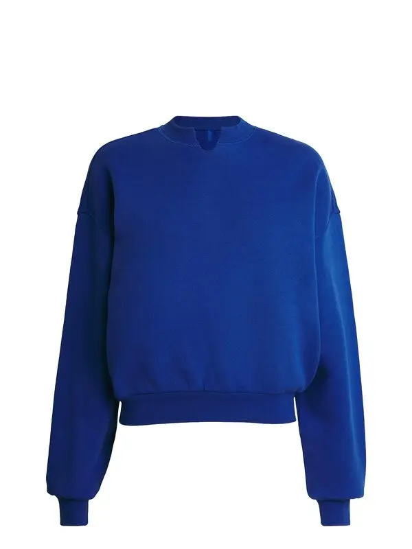SKIMS Cotton Fleece Oversized Sweatshirt - Blue