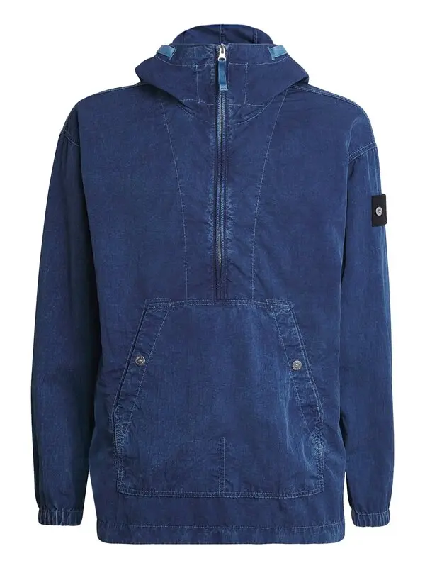Stone Island Hooded Anorak Jacket - Blue