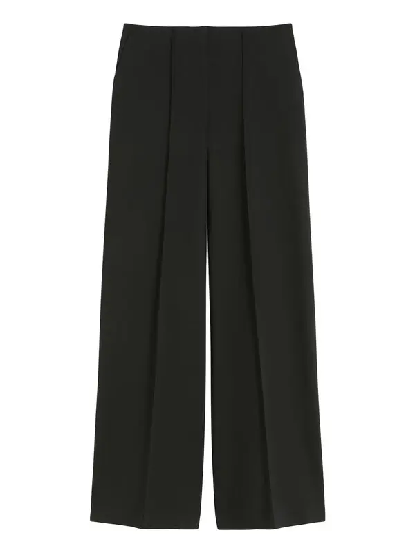 Max Mara Jersey Wide-leg Trousers - Black