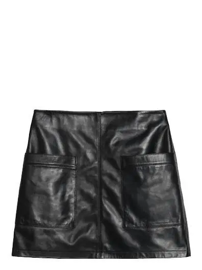 Zadig&Voltaire Jaime Leather Mini Skirt - Black