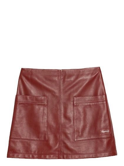 Zadig&Voltaire Jaime Leather Skirt - Cherry