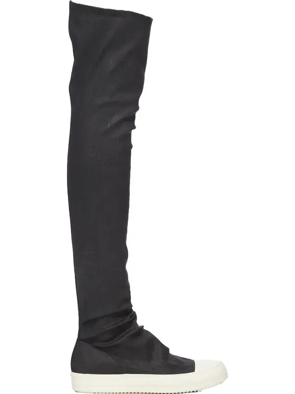 Rick Owens High Sock Sneaks Boots - Black