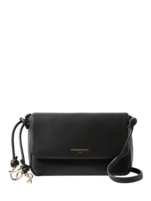 Claudie Pierlot Leather Crossbody Bag - Black