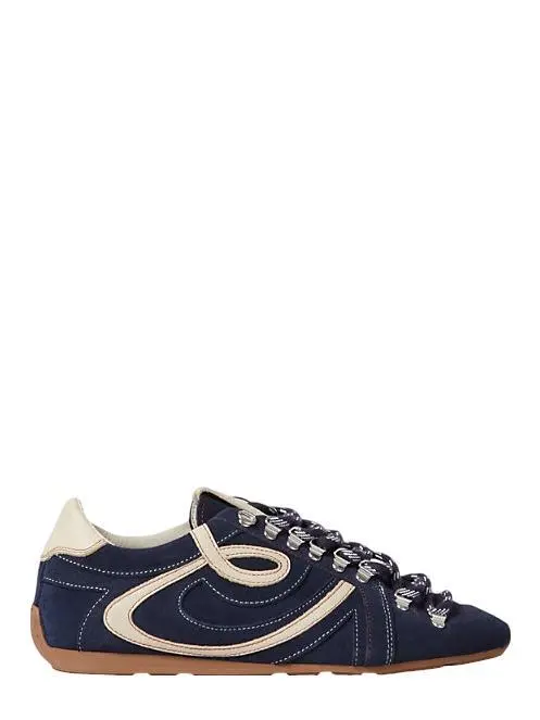 Claudie Pierlot Swing Suede Trainers - Navy
