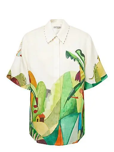 ALEMAIS Alémais Mokshini Printed Linen Shirt - Multi