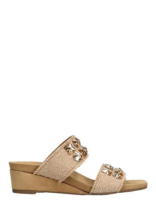 PEDRO GARCIA Wendy Jute Wedge Sandals - Beige Oth