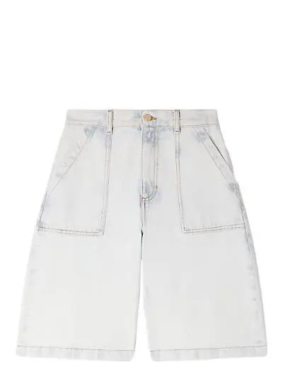 Sandro Straight-leg Denim Bermuda Shorts - Light Bu Jean