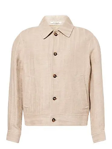 Gant Button-through Linen Jacket - Light Taupe