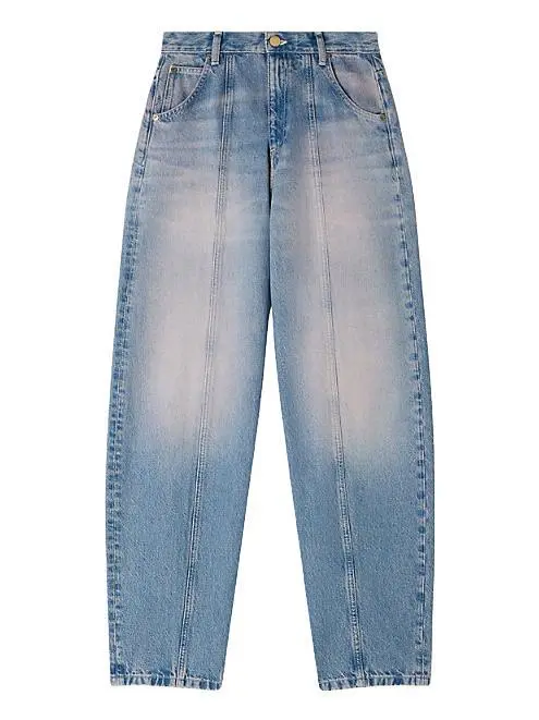 Sandro Barrel-leg Faded Denim Jeans - Blue Jean