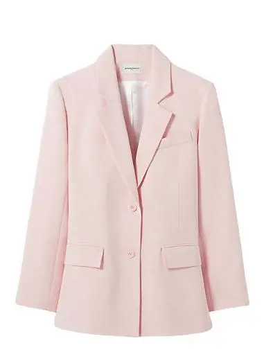 Claudie Pierlot Tailored Single-breasted Woven Blazer - Pale Pink
