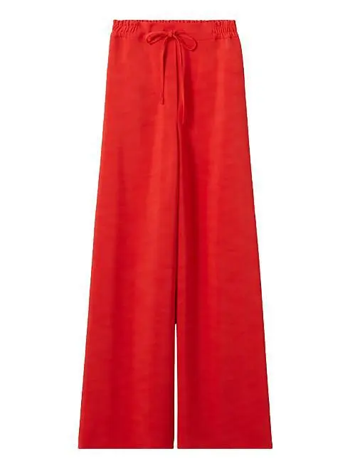 Claudie Pierlot Drawstring Wide-leg Woven Trousers - Tangerine