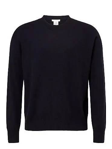 THE ROW Auguste Crewneck Knitted Cashmere Jumper - Dark Navy
